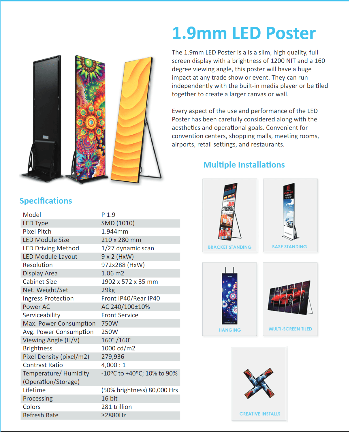 LED Poster Rentals - Rent LED Posters | Best Pricing & Support.